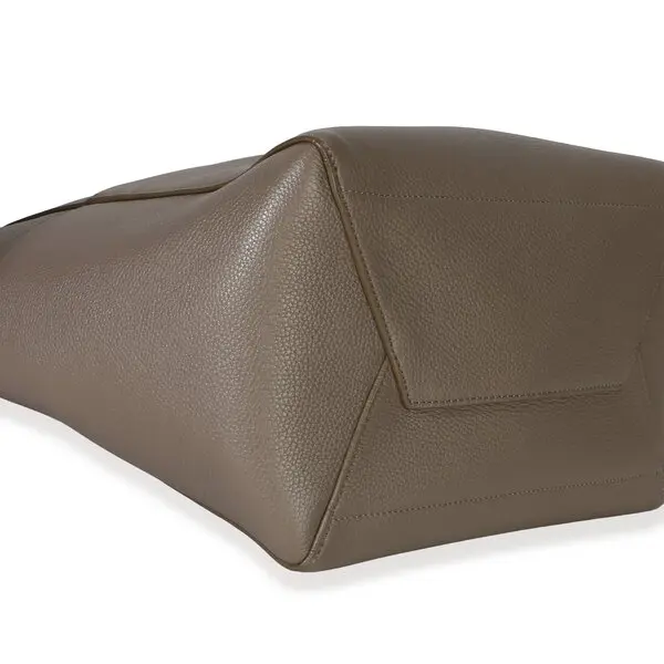 Celine Taupe Soft Grained Calfskin Sangle Bucket Bag