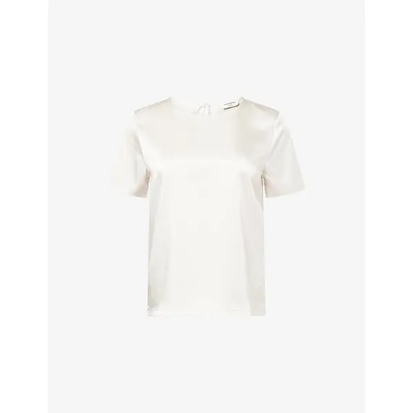 Max Mara Round Neck Satin Top