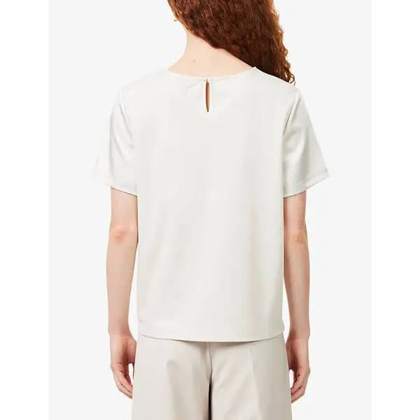 Max Mara Round Neck Satin Top
