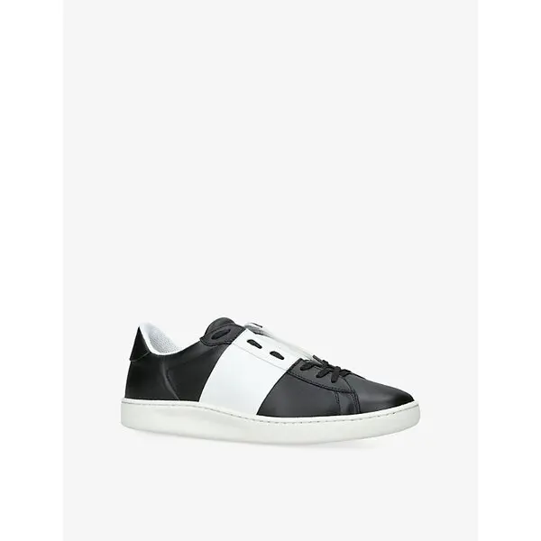 Valentino Garavani Open Royco Leather Trainers - Blk/white
