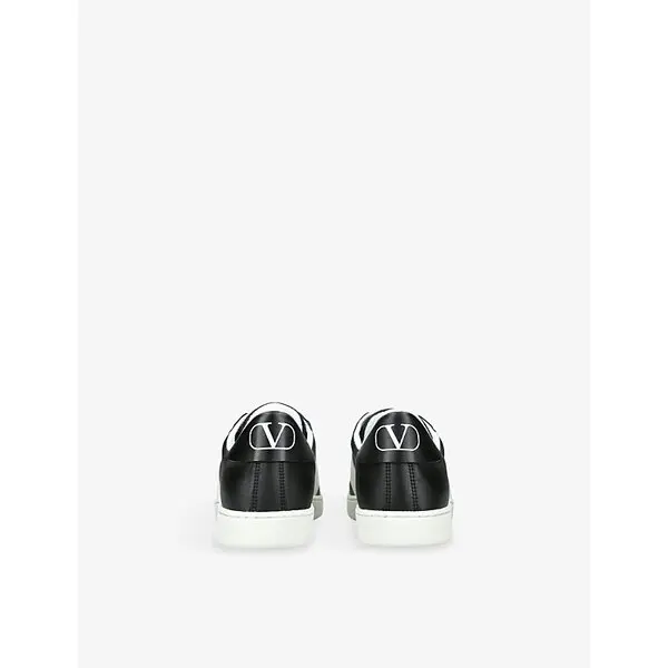 Valentino Garavani Open Royco Leather Trainers - Blk/white