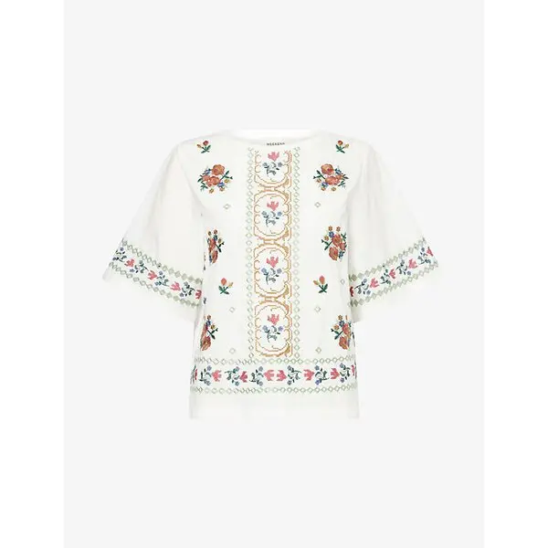 Max Mara Embroidered Cotton T-shirt
