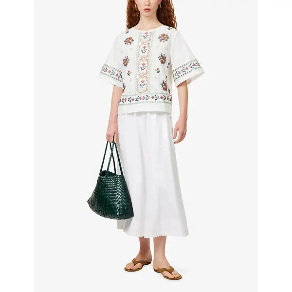 Max Mara Embroidered Cotton T-shirt