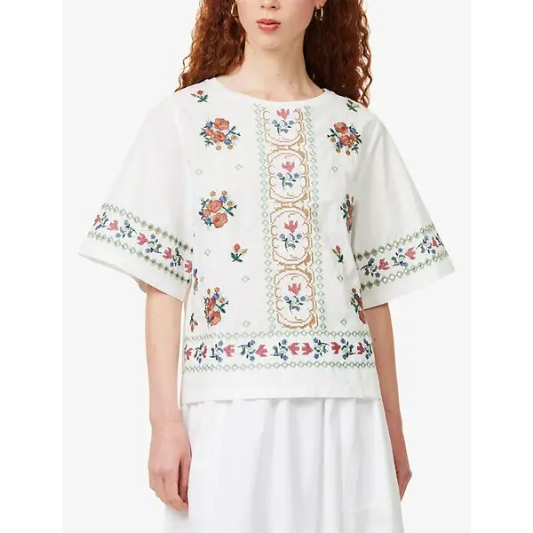 Max Mara Embroidered Cotton T-shirt