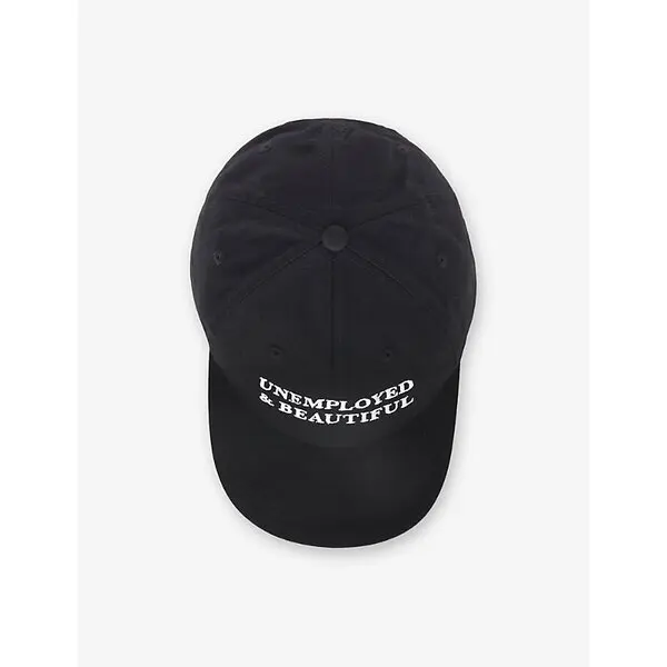 UNTIL FURTHER NOTICE Embroidered Cotton Cap - Black