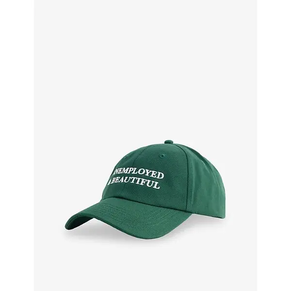 UNTIL FURTHER NOTICE Embroidered Cotton Cap - Green