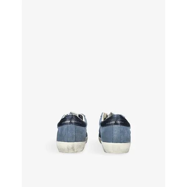 GOLDEN GOOSE Super-star Suede Low-top Trainers - Denim