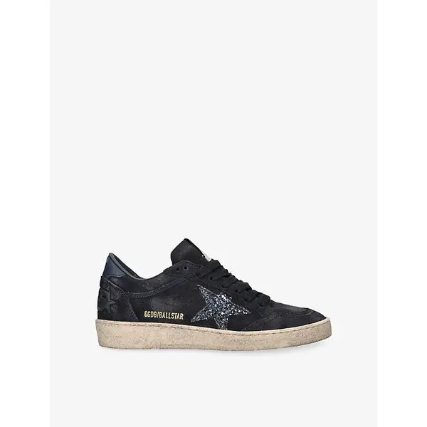 GOLDEN GOOSE Ballstar Suede Trainers - Blue/dark