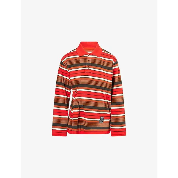 DAMSON MADDER Rugby Sweatshirt With Stripe Print And Multi-way Wear