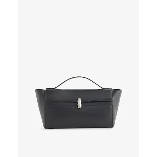 Savette Symmetry Trapeze Leather Top-handle Bag - Black