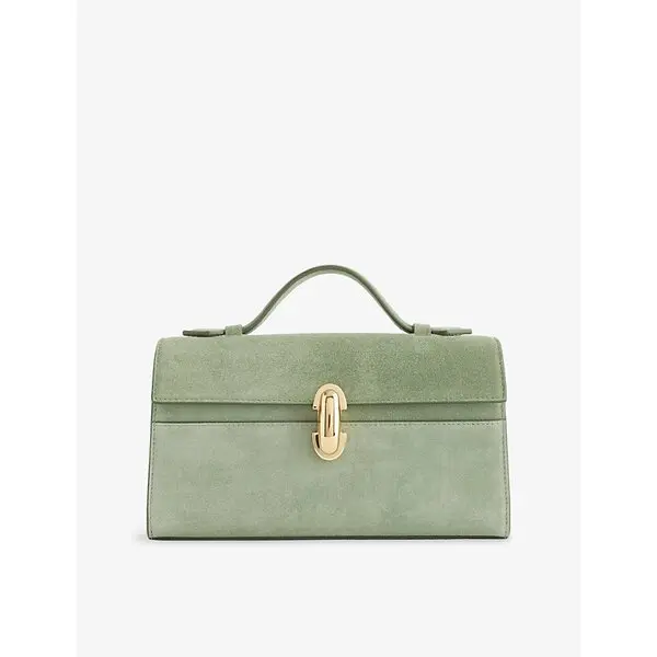 Savette Symmetry Suede Top-handle Bag