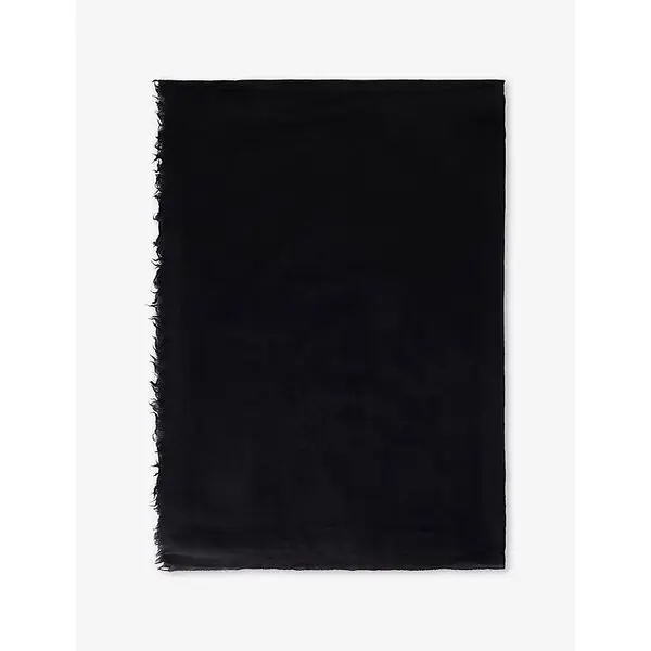 Rick Owens Emily Wool, Silk And Cashmere Scarf - Black
