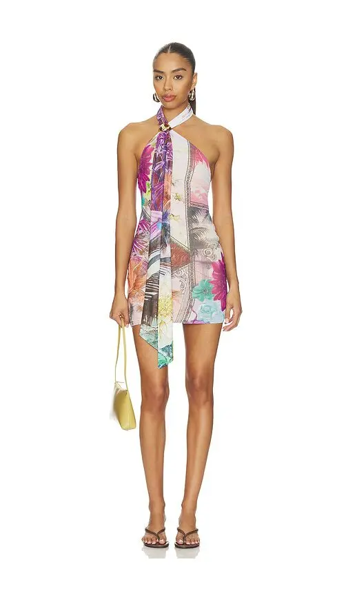 AFRM Brylee Halterneck Dress With Integrated Scarf