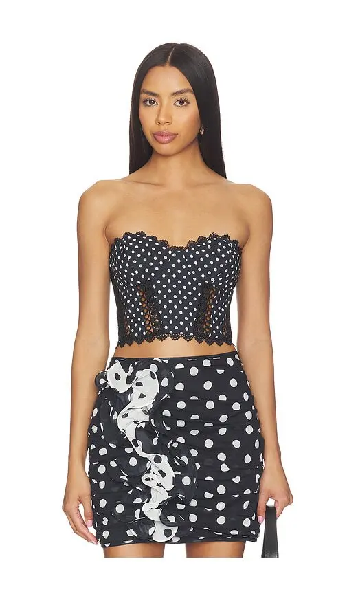 Charo Ruiz Ibiza Top Flare Bustier - Black