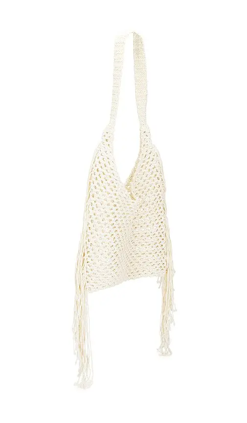 LOVERS AND FRIENDS Crochet Shoulder Bag With Fringe