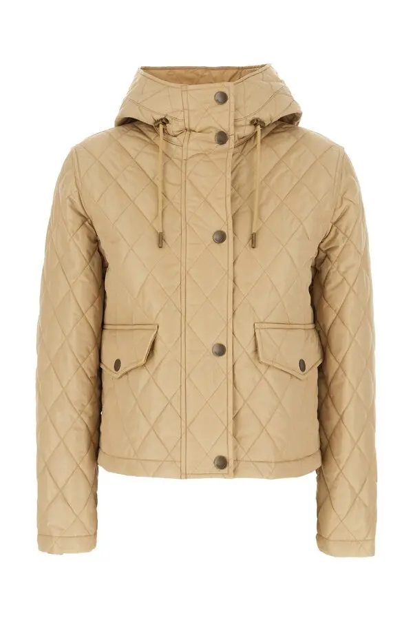 Burberry Quilted Hooded Jacket - Multicolor
