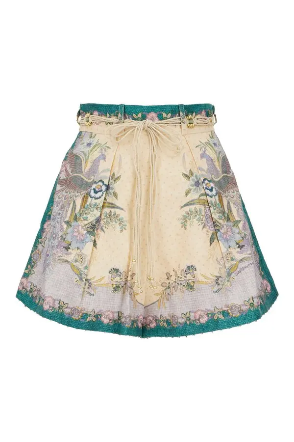 Zimmermann Printed Belted Shorts - Multicolor
