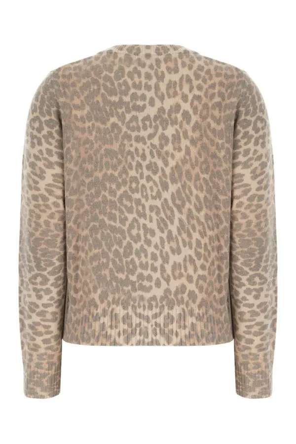 GANNI Leopard Print Tiger Graphic Knitwear - Multicolor