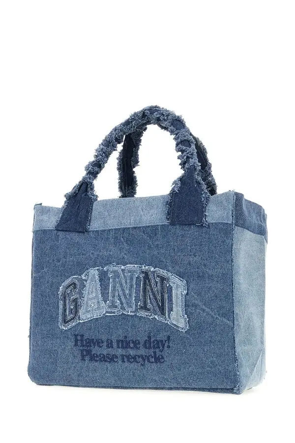 GANNI Denim Tote Bag - Multicolor