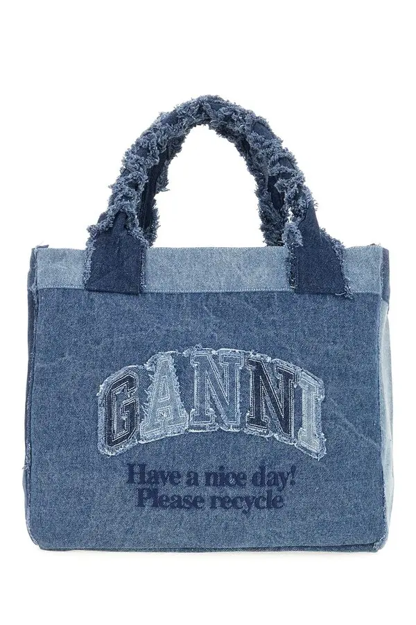 GANNI Denim Tote Bag - Multicolor