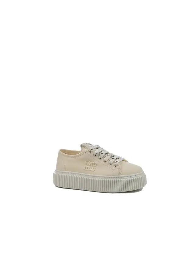 Miu Miu Platform Lace-up Sneakers - Multicolor