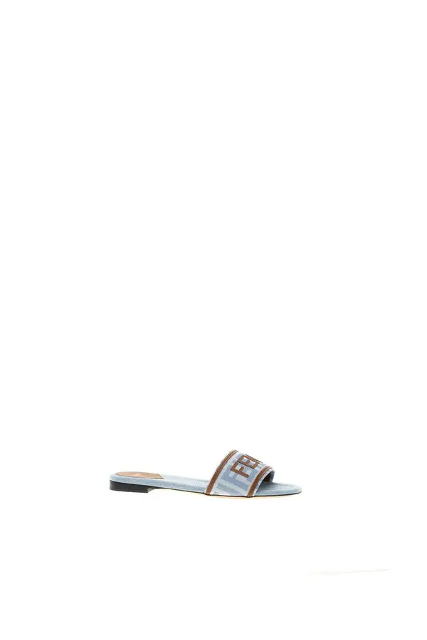 Fendi Slides With Logo Detailing