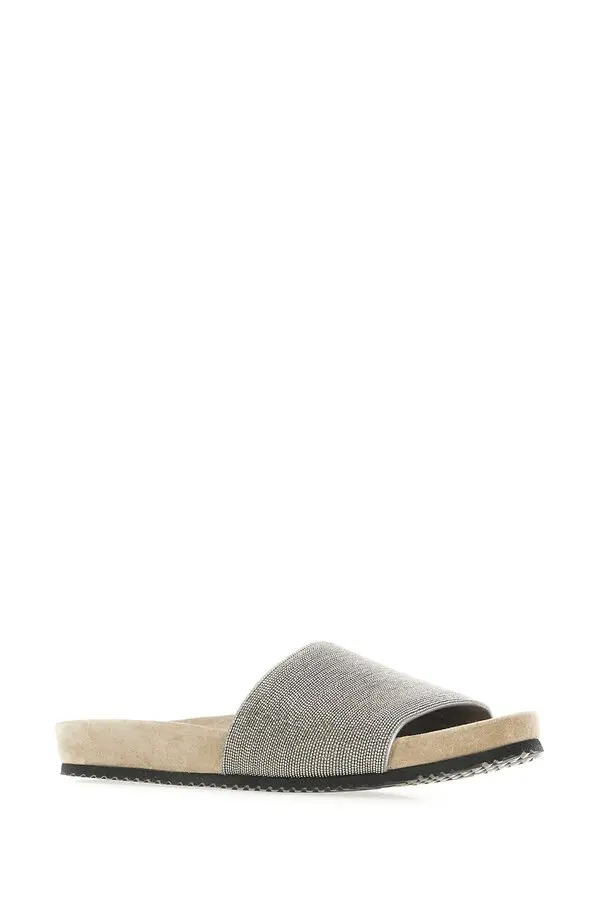 Brunello Cucinelli Embellished Slip-on Slides - Multicolor
