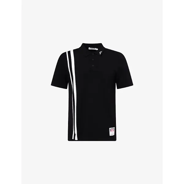 J. Lindeberg 30y Wallis Woven-knit Polo T-shirt - Black