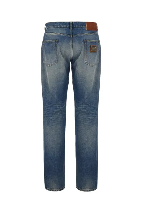 Dolce & Gabbana Distressed Light Wash Denim Jeans