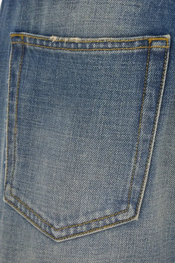 Dolce & Gabbana Distressed Light Wash Denim Jeans
