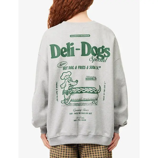 DAMSON MADDER Deli Dog Cotton-jersey Sweatshirt