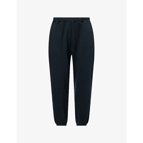 MALBON Clubhouse Brand-print Cotton Jogging Bottoms - Navy