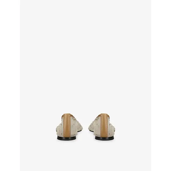 Dear Frances Balla Crystal Mesh Ballet Flats