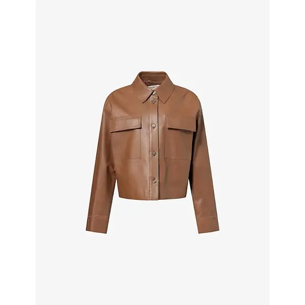 Max Mara Boxy-fit Leather Jacket