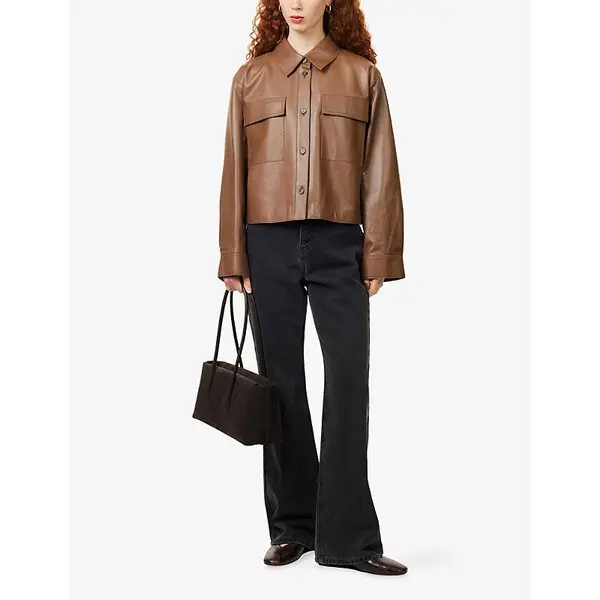 Max Mara Boxy-fit Leather Jacket