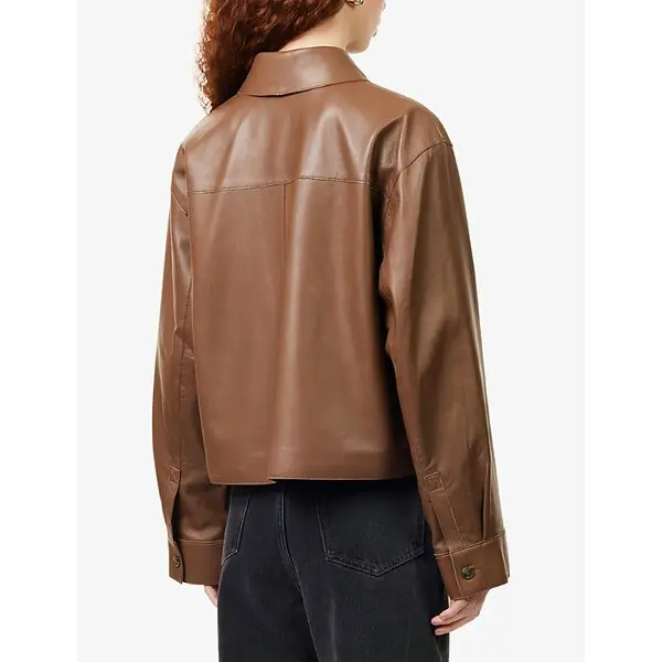 Max Mara Boxy-fit Leather Jacket