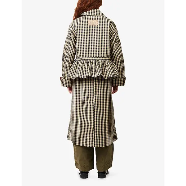 DAMSON MADDER Myrtle Gingham-print Cotton-blend Trench