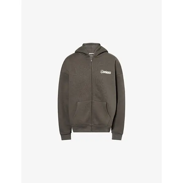 SISTERS & SEEKERS Sports Zip Cotton-blend Hoody - Charcoal