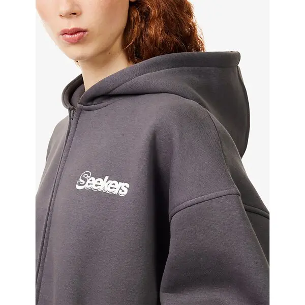 SISTERS & SEEKERS Sports Zip Cotton-blend Hoody