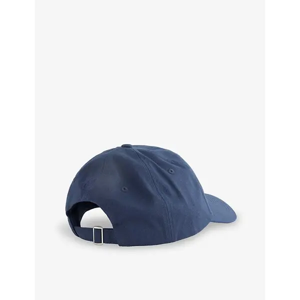 UNTIL FURTHER NOTICE Slogan-embroidered Cotton Cap - Navy