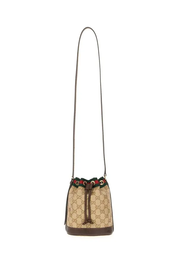 Gucci Monogram Drawstring Bucket Bag - Multicolor