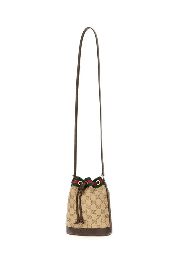 Gucci Monogram Drawstring Bucket Bag - Multicolor