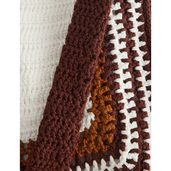 Casablanca Striped Cotton-crochet Tote Bag