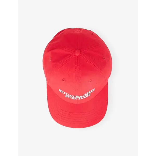 UNTIL FURTHER NOTICE Slogan-embroide Cotton Cap
