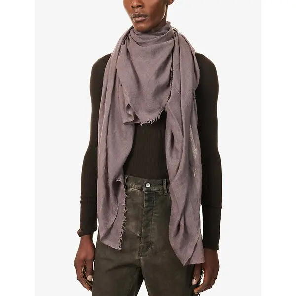 Rick Owens Emily Wool, Silk And Cashmere Scarf