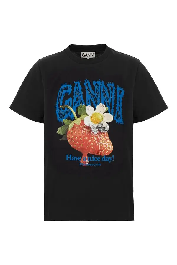 GANNI Graphic T-shirt - Multicolor