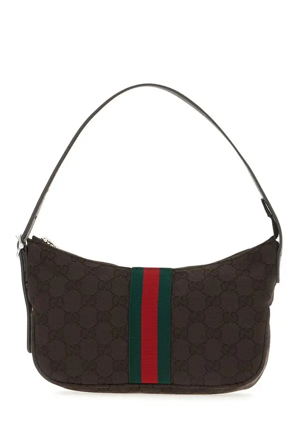 Gucci Monogrammed Shoulder Bag With Web Detail - Multicolor