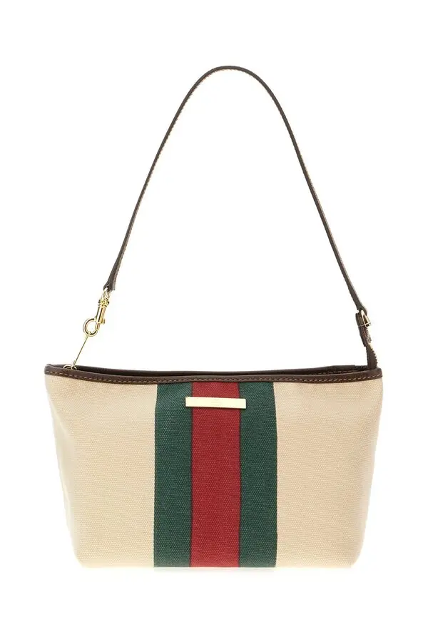 Gucci Canvas Bag With Stripe Detail