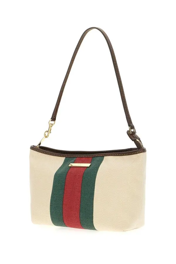Gucci Canvas Bag With Stripe Detail