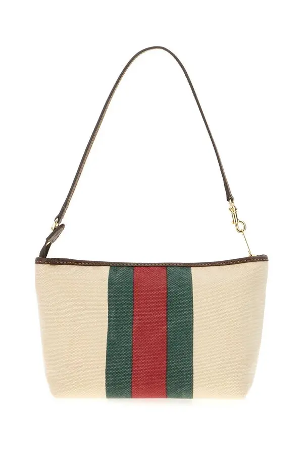 Gucci Canvas Bag With Stripe Detail